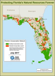 Protecting Florida's Natural Resources Forever Map • Florida Wildlife ...
